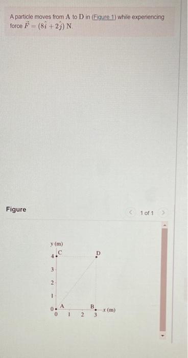 Solved A particle moves from A to D in (Figure 1) while | Chegg.com