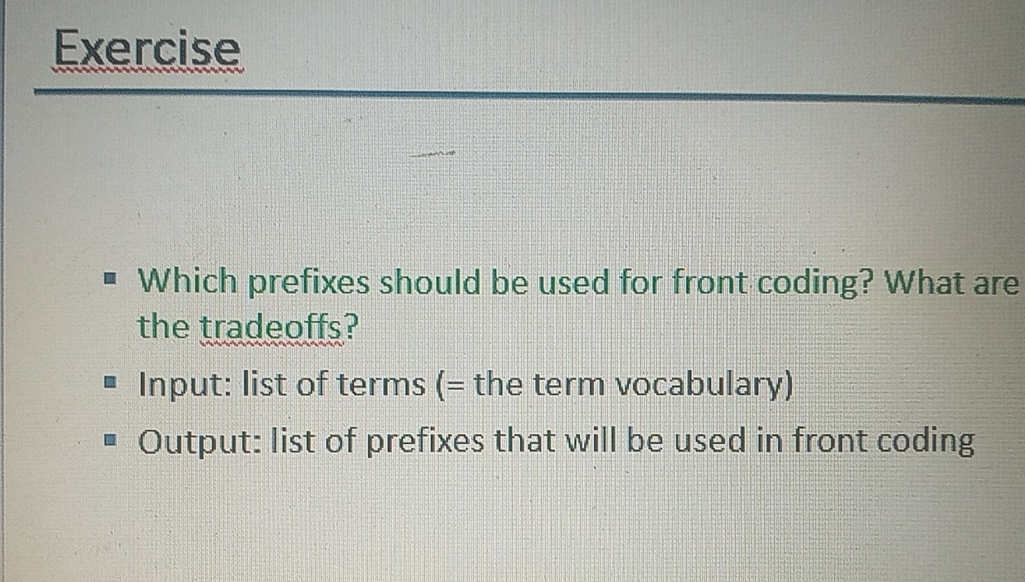 Solved ExerciseWhich prefixes should be used for front | Chegg.com