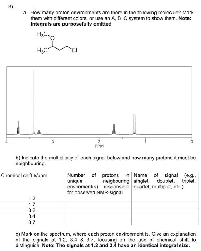 a. ﻿How many proton environments are there in the | Chegg.com