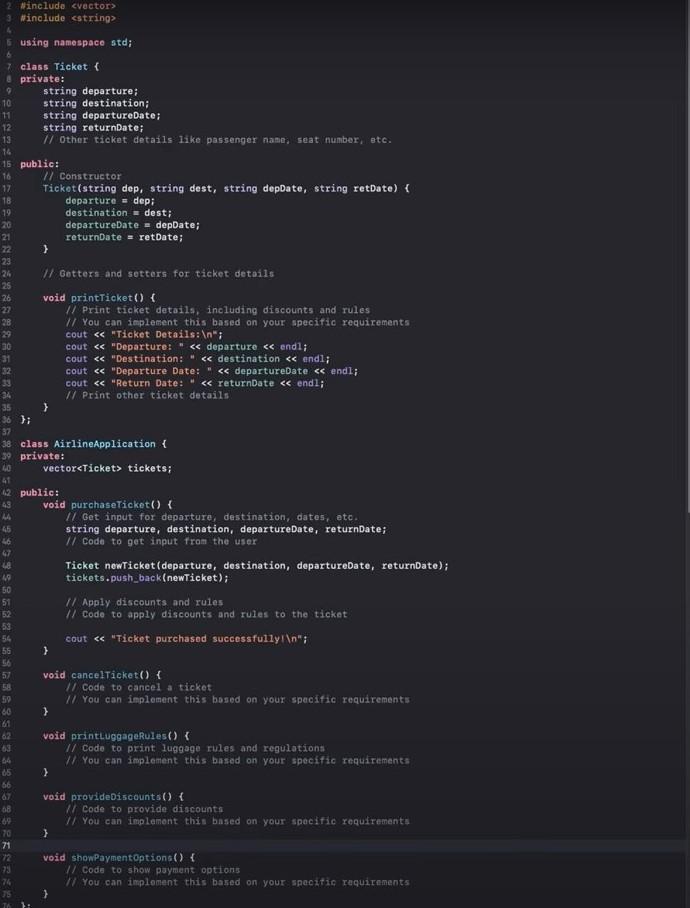 Solved Hinclude =0.0; double cancellationPenalty =θ.θ; if | Chegg.com