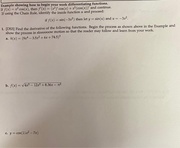 Solved Example showing how to begin your work | Chegg.com