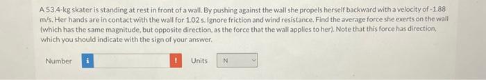 Solved A 53.4-kg skater is standing at rest in front of a | Chegg.com