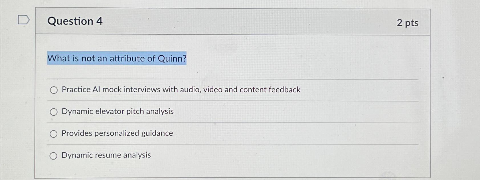 Solved Question 42ptsWhat is not an attribute of | Chegg.com