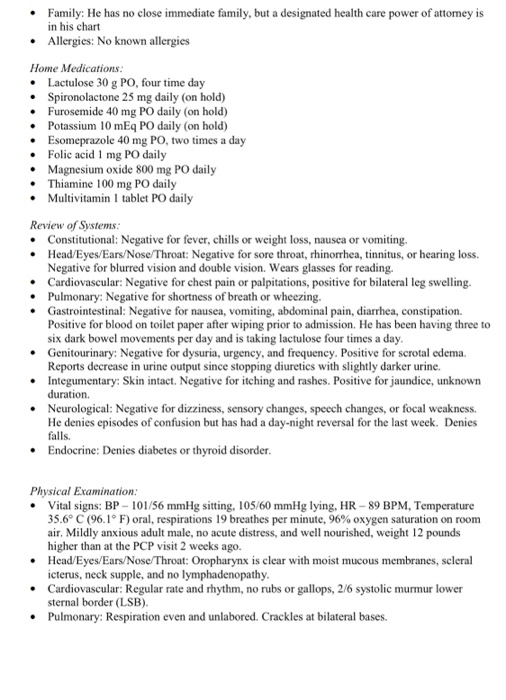 Solved detailed SBAR note for what you would expect in a | Chegg.com
