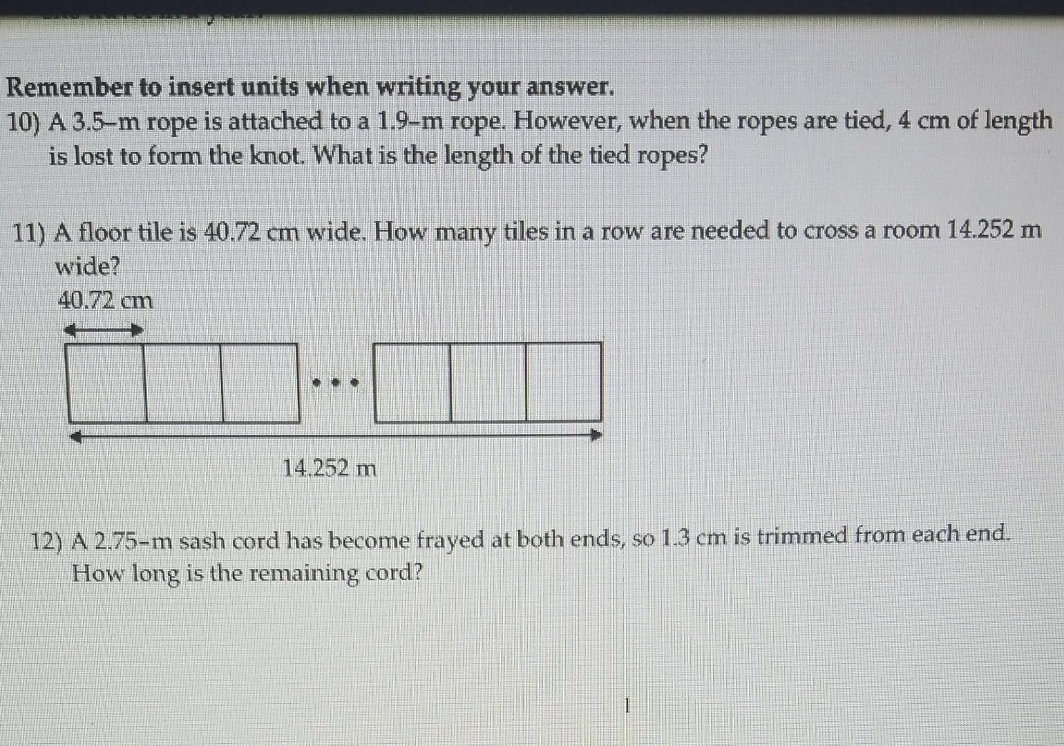 Solved Remember to insert units when writing your answer. | Chegg.com