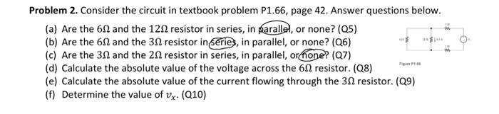 Solved Problem 2. Consider the circuit in textbook problem | Chegg.com