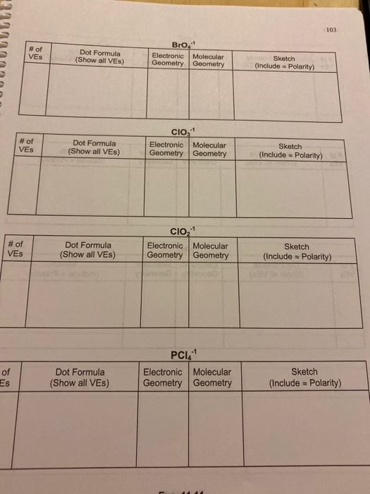 Solved MOLECULAR MODELS CHM 1045L/CHM 1046L DATA SHEET NAME | Chegg.com