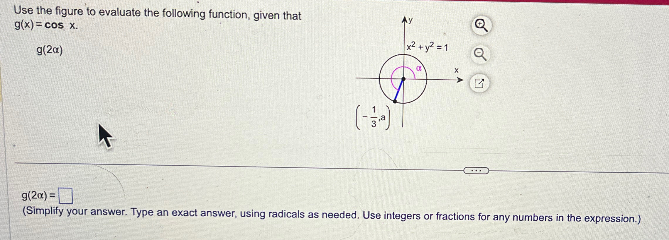 Solved Use the figure to evaluate the following function, | Chegg.com
