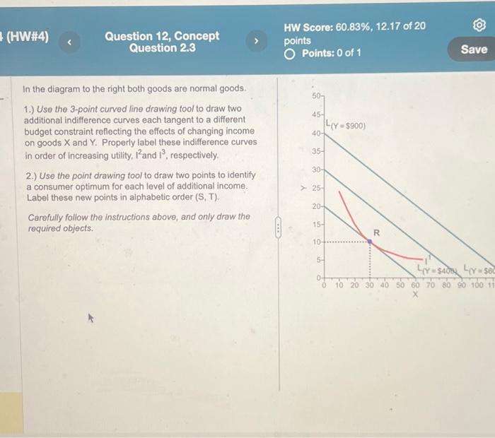 Solved In the diagram to the right both goods are normal | Chegg.com
