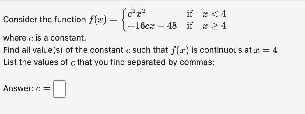 Solved Consider the function | Chegg.com