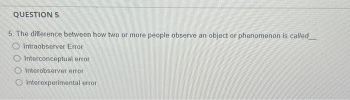 5. The difference between how two or more people | Chegg.com