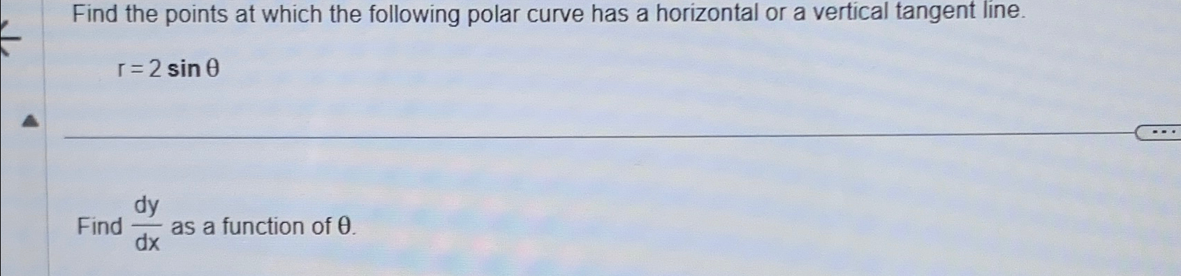 Solved Find the points at which the following polar curve | Chegg.com