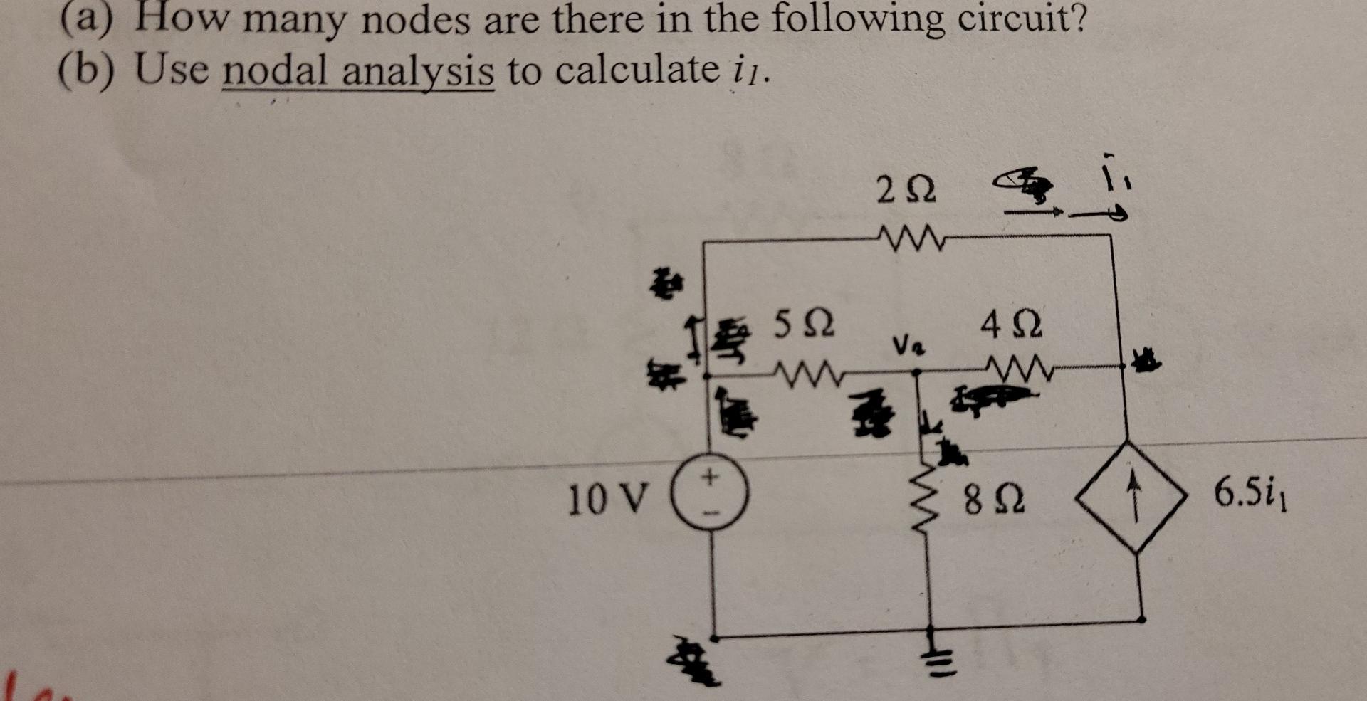 Solved how many nodes are there ? use nodal analysis to | Chegg.com