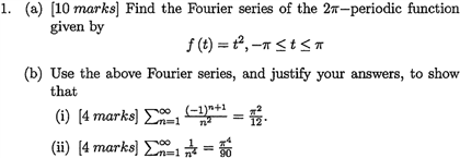 Find the Fourier series of the 2pi-periodic function | Chegg.com