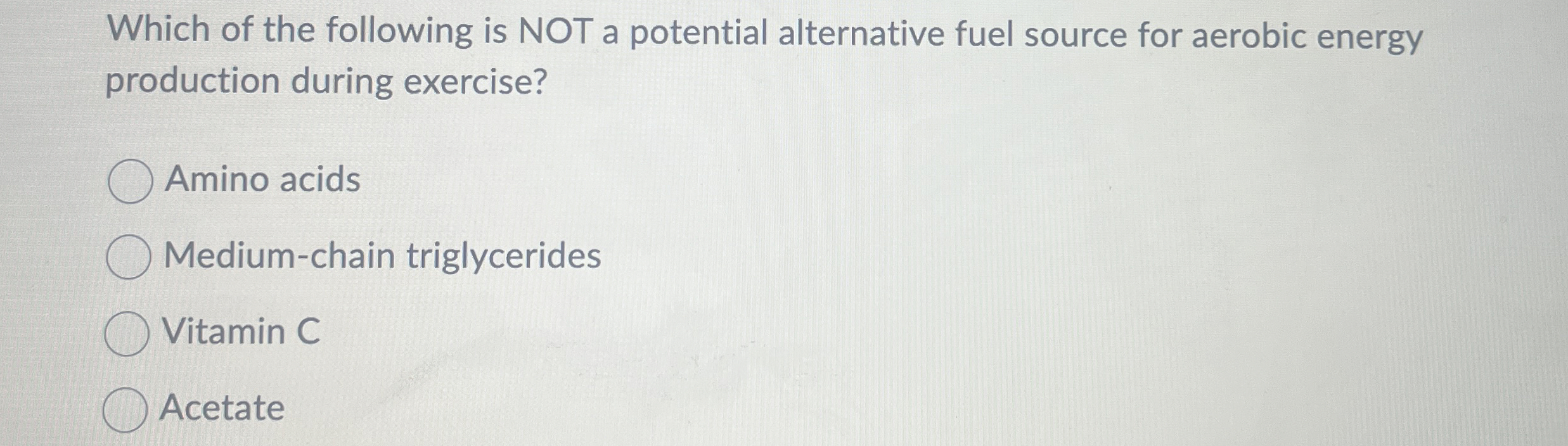 Solved Which of the following is NOT a potential alternative | Chegg.com