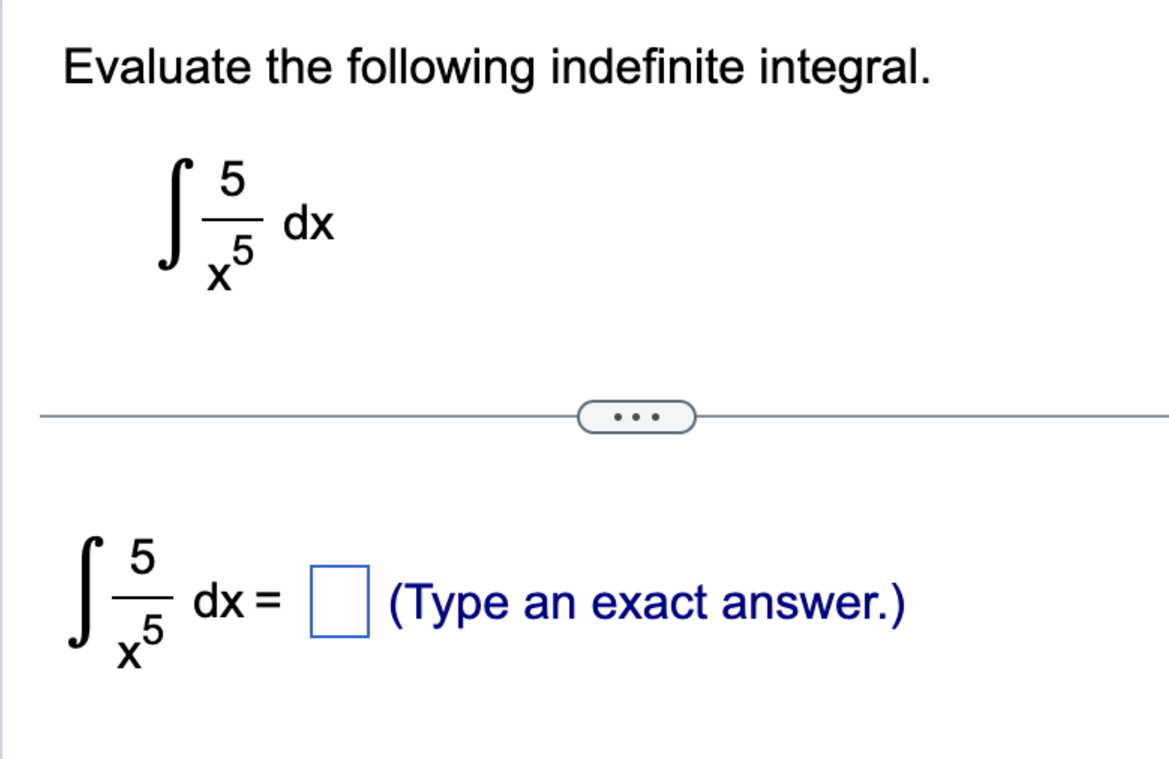 Solved Evaluate the following indefinite | Chegg.com