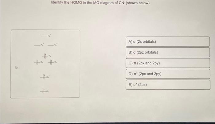 Solved Use the MO diagram (below) to calculate the bond | Chegg.com