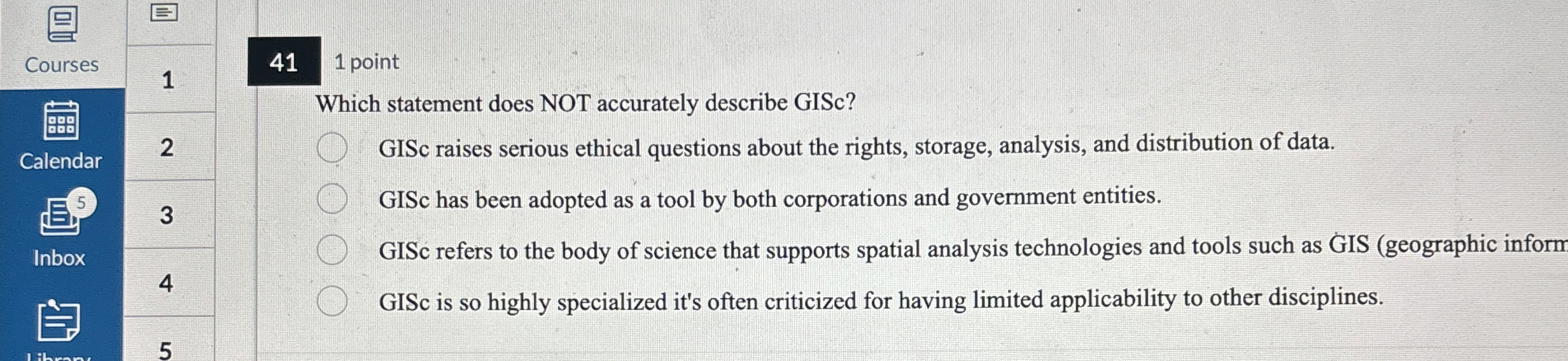 Solved 411 ﻿pointWhich statement does NOT accurately | Chegg.com