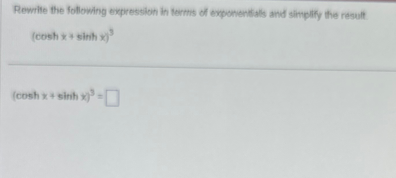 Solved Rewrite the following expression in terms of | Chegg.com