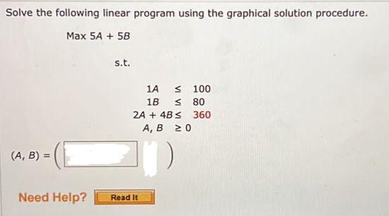 Solved Solve the following linear program using the | Chegg.com