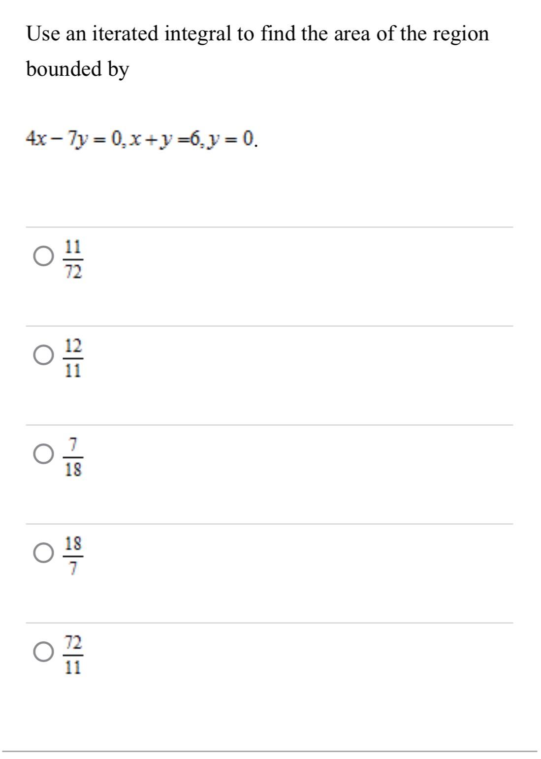 Solved Use an iterated integral to find the area of the | Chegg.com