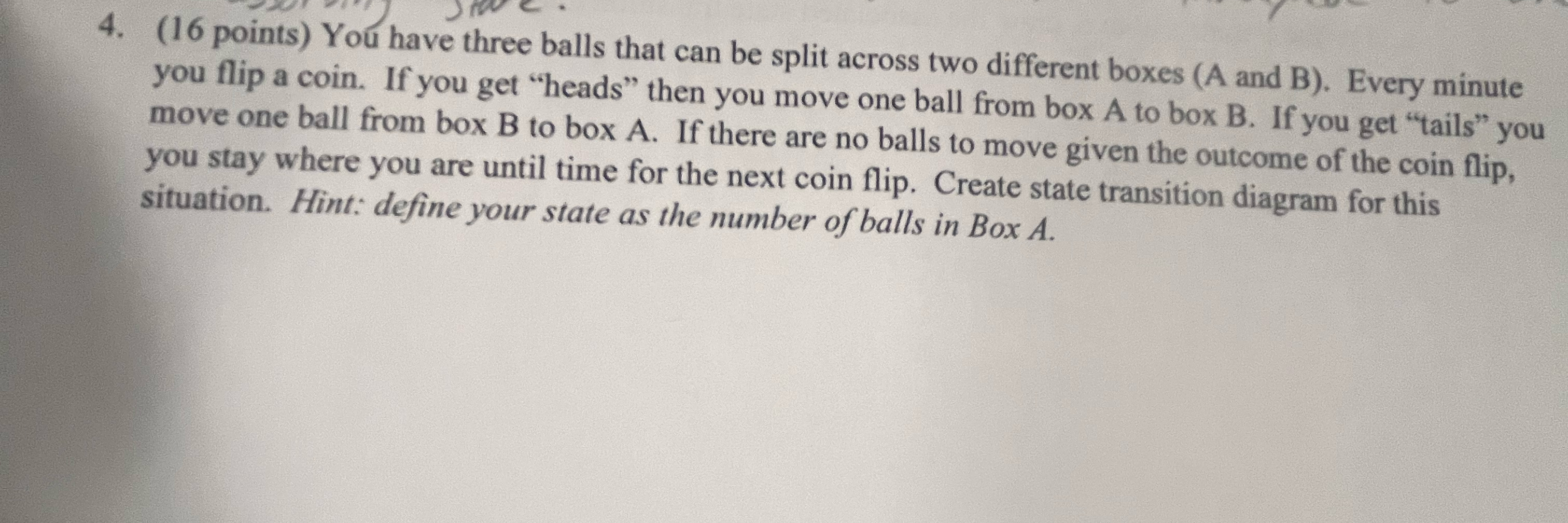 Solved (16 ﻿points) ﻿You have three balls that can be split | Chegg.com