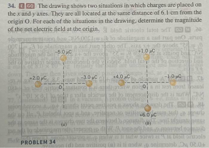 Solved 34. E Go The drawing shows two situations in which | Chegg.com
