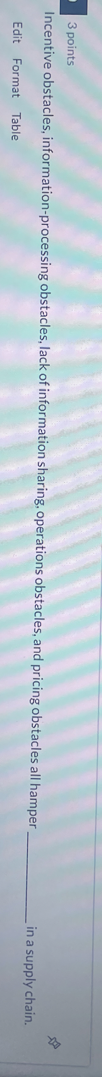 Solved Incentive obstacles, information-processing | Chegg.com