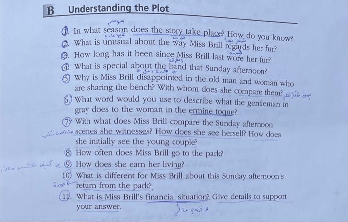 (1). In what season does the story take place? How do | Chegg.com