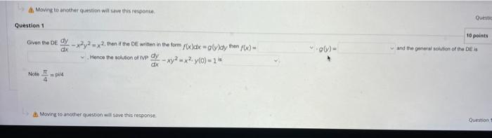Solved Gven the DE dxdy−x2y2=x2, then it the DE written in | Chegg.com