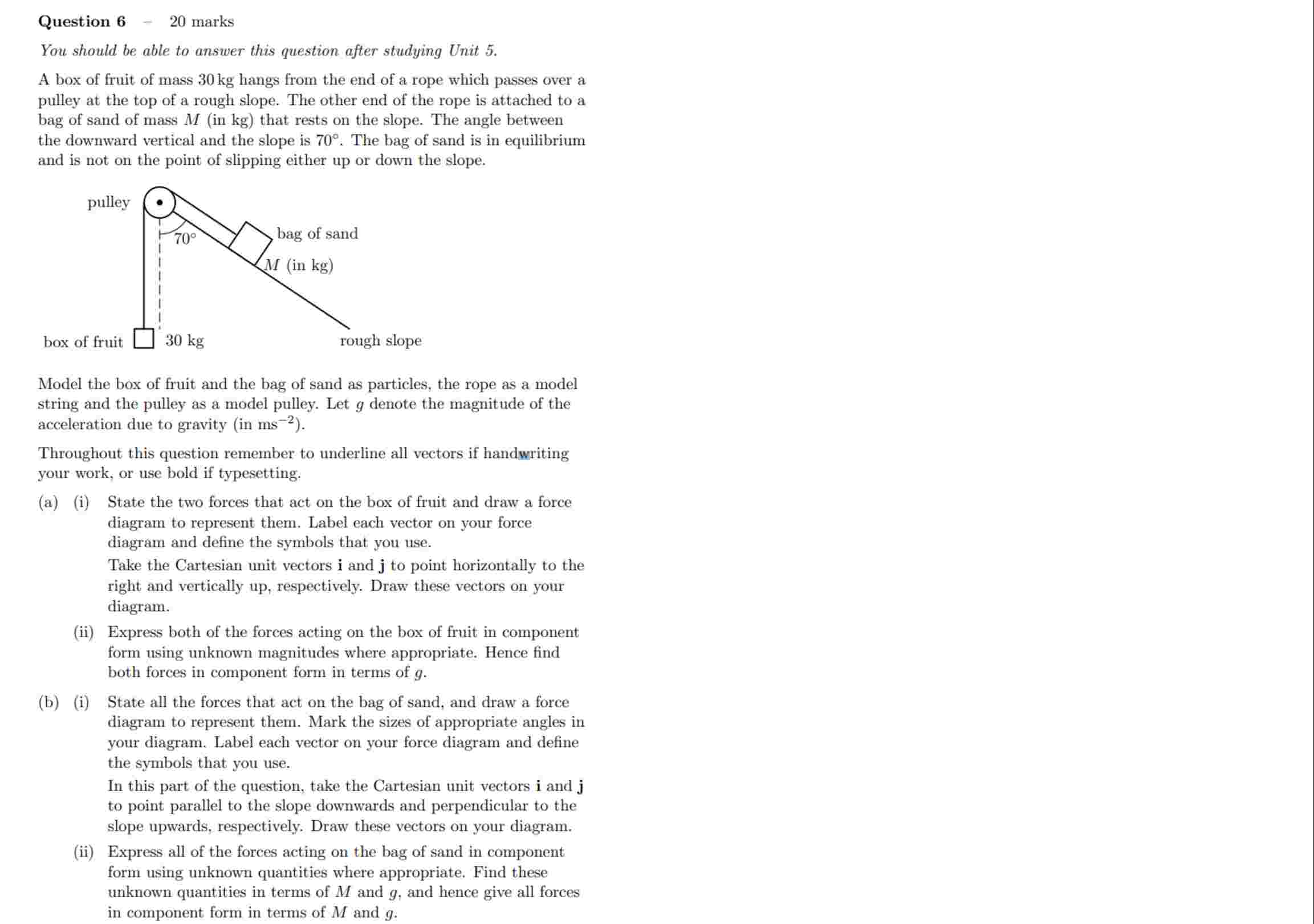 Solved Question 6 - 20 ﻿marksYou should be able to answer | Chegg.com