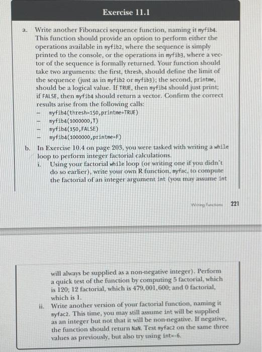 Solved a. Write another Fibonacci sequence function, naming | Chegg.com