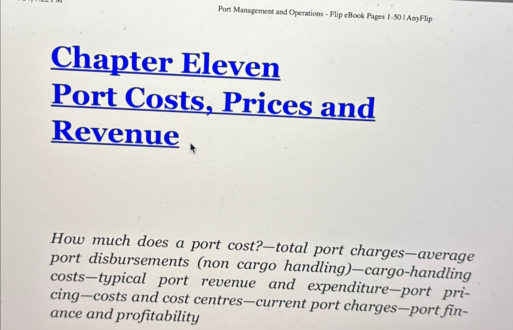 Solved Port Management and Operations - ﻿Flip eBook Pages | Chegg.com