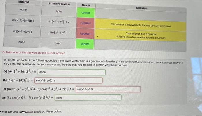 Solved Entered Answer Preview Result Message nono none | Chegg.com