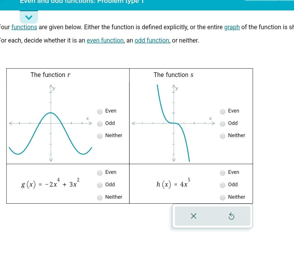 Solved our functions are given below. Either the function is | Chegg.com