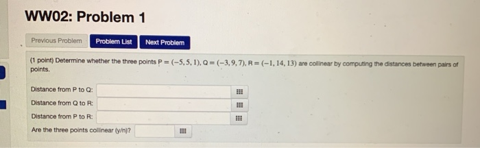 Solved WW02: Problem 1 Previous Problem Problem List Next | Chegg.com
