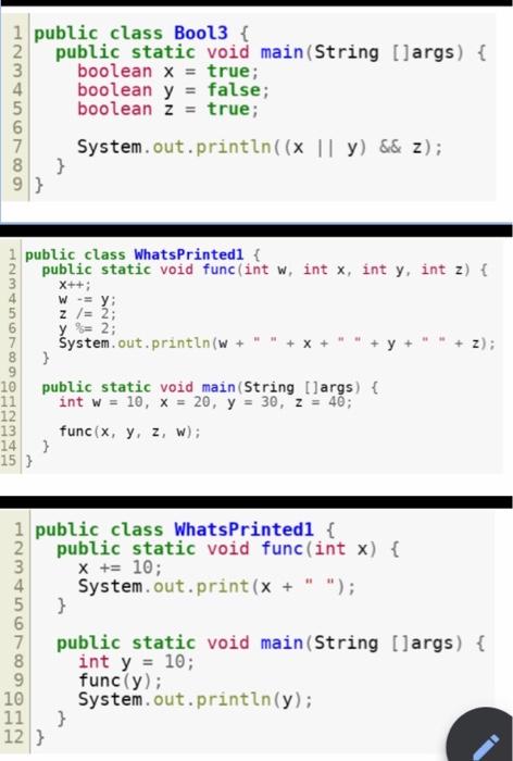 Solved java, please explain how you got the answer logical | Chegg.com
