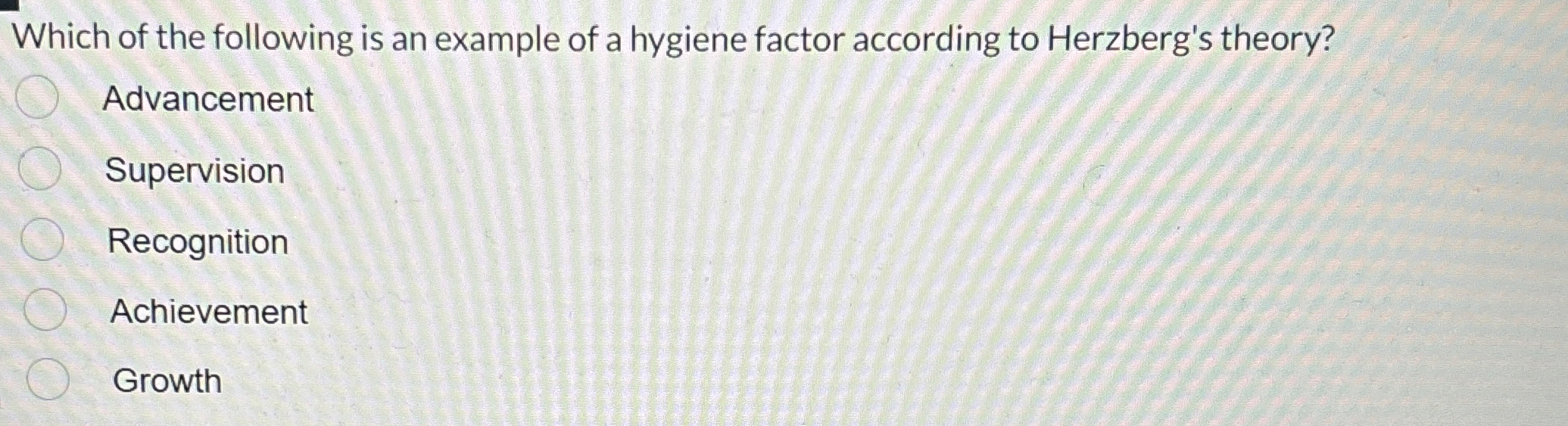 Solved Which of the following is an example of a hygiene | Chegg.com