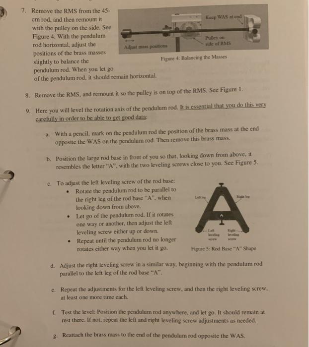 Setup 1. Attach the 45-cm rod to the large rod base | Chegg.com
