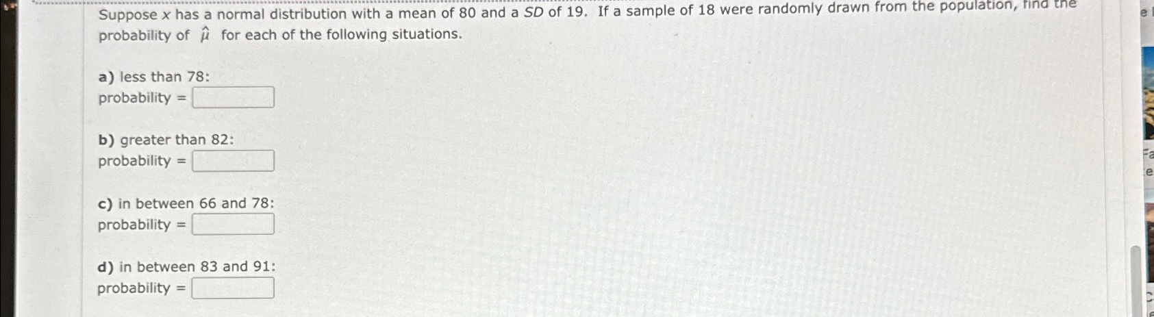 Solved Suppose x ﻿has a normal distribution with a mean of | Chegg.com