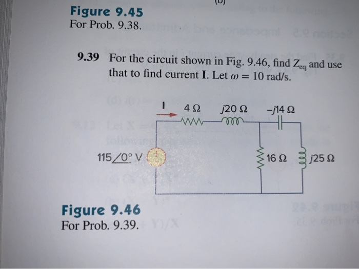 Solved Figure 9.45 For Prob. 9.38. 9.39 For the circuit | Chegg.com
