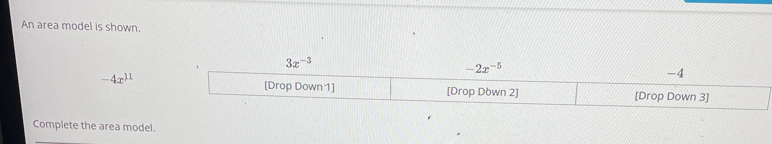 Solved An area model is | Chegg.com