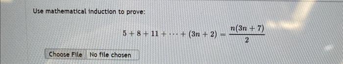 Solved Use mathematical induction to prove: | Chegg.com
