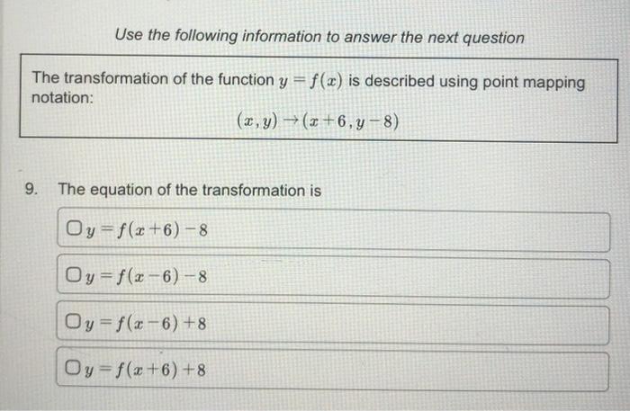Solved The function f(x)=∣x−2∣+3 is transformed into the | Chegg.com