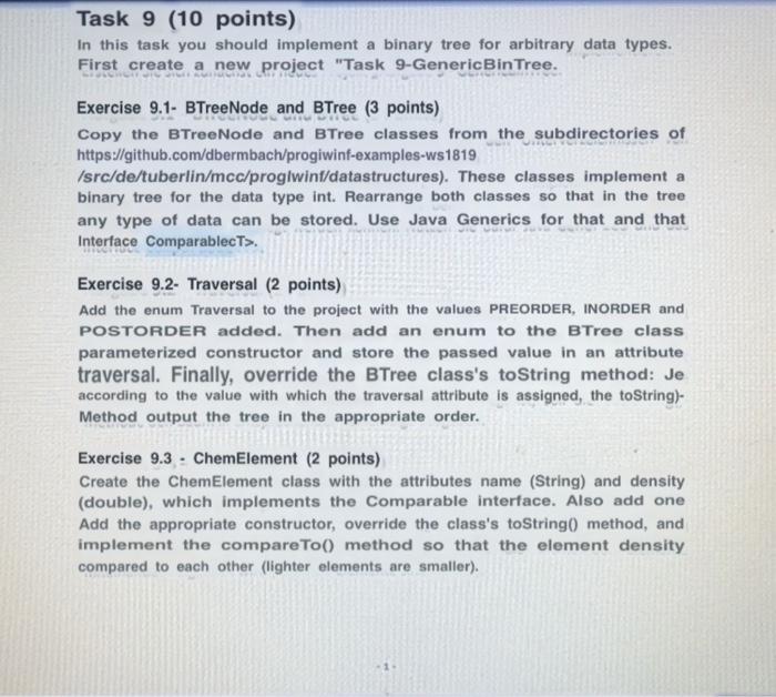 Solved Task 9 (10 points) In this task you should implement | Chegg.com Solved Task 9 (10 points) In this task you should implement | Chegg.com