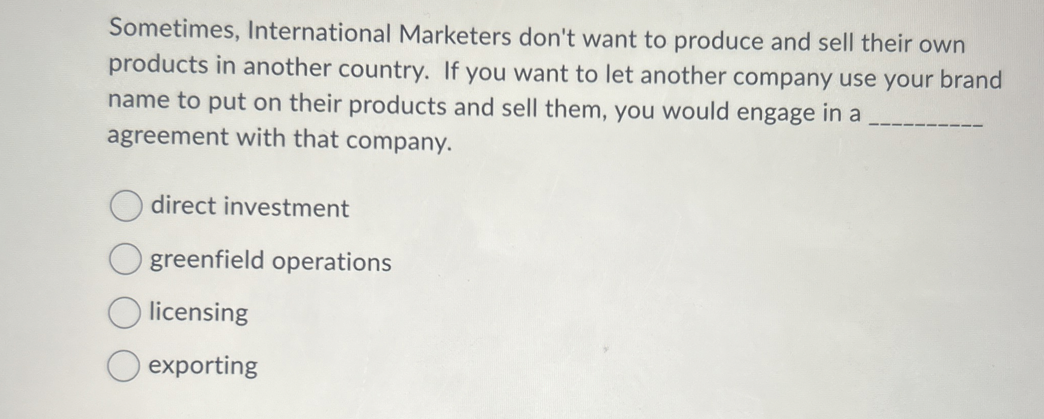 Solved Sometimes, International Marketers don't want to | Chegg.com