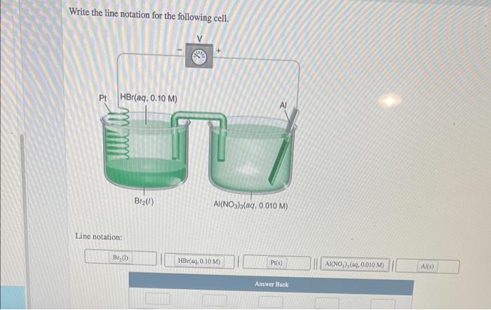 Solved Write the line notation for the following cell. Pt | Chegg.com