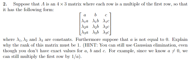 Solved 2. a с Suppose that A is an 4x 3 matrix where each | Chegg.com