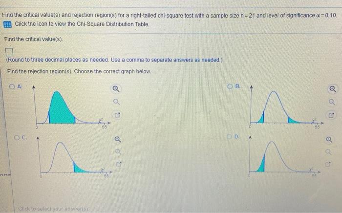Solved Find the critical value(s) and rejection region(s) | Chegg.com