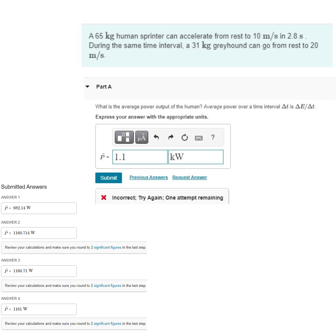 Solved A 65kg ﻿human sprinter can accelerate from rest to | Chegg.com